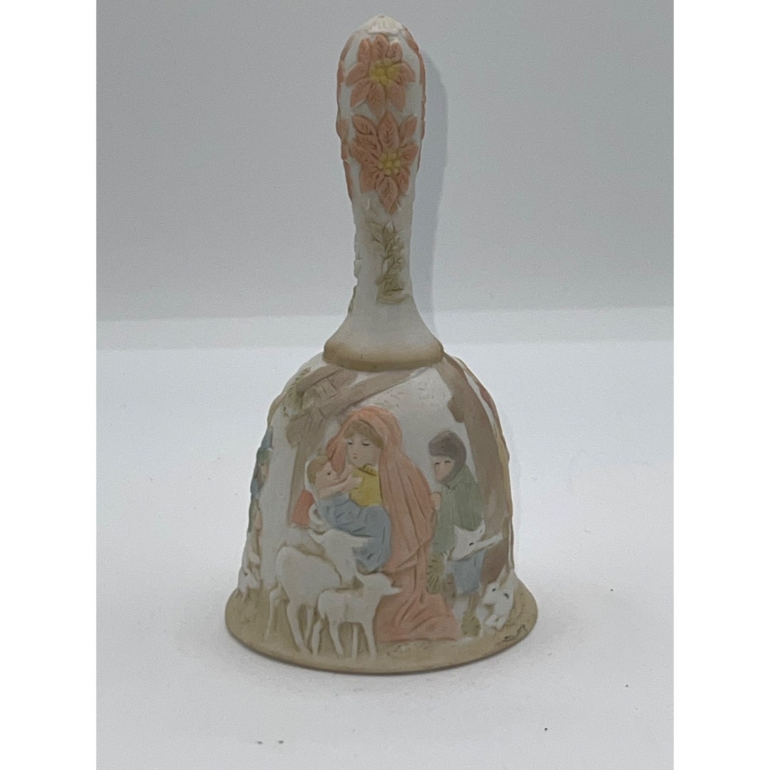 Vintage Lefton China Nativity Bell 1982 the Christopher Collection 7 ...