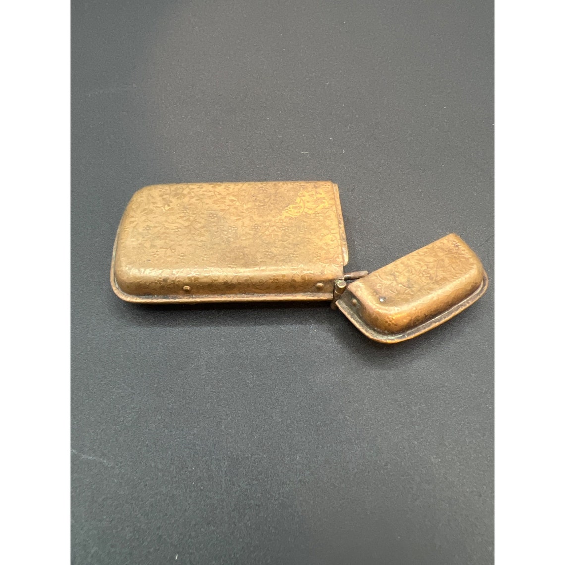 Antique Embossed Brass Match Safe With Hinged Lid - Etsy