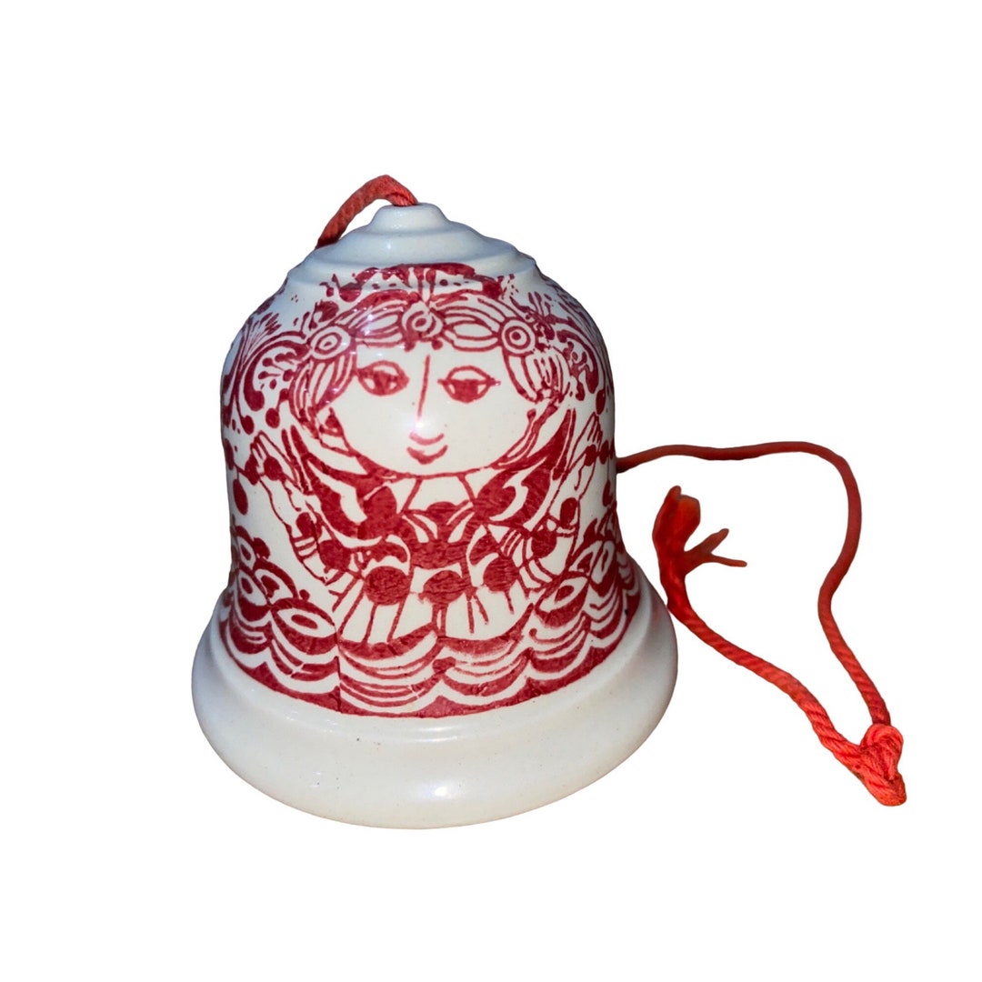 Bjorn Wiinblad Small Red Bell Made at Nymolle Pottery - Etsy