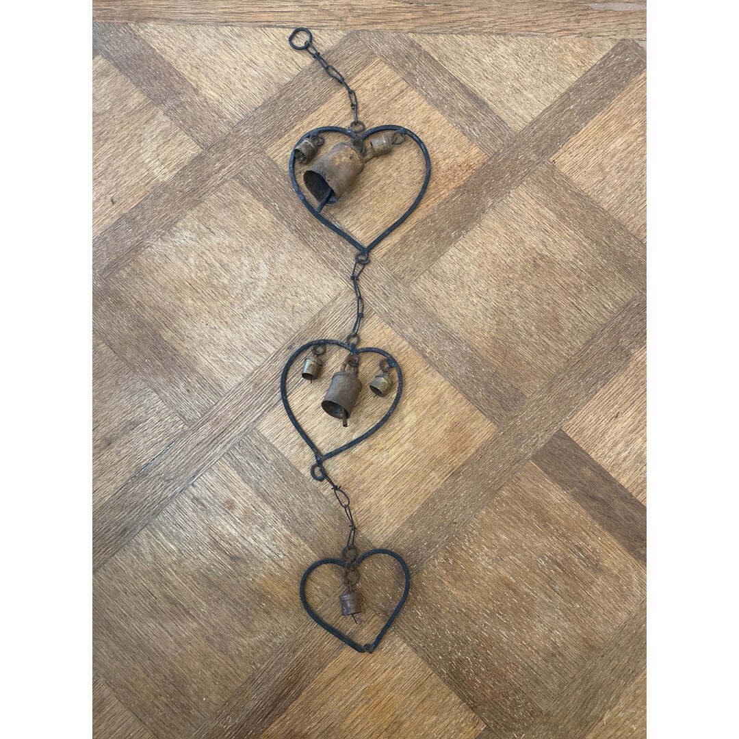 Hand Made Vintage Heart Shaped Goat Cow Bell Wind Chime - Etsy