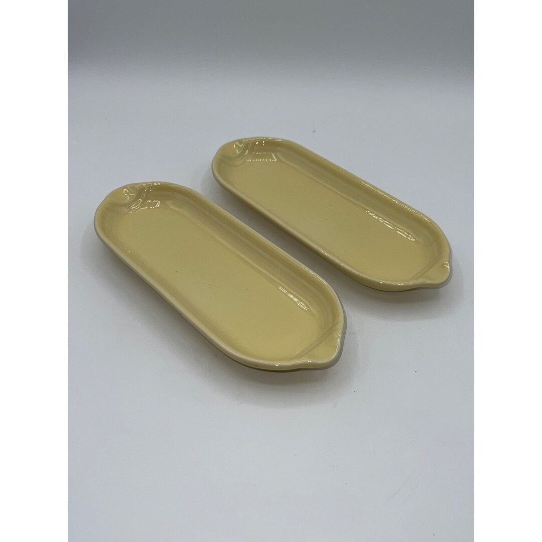 Vintage Fiesta Ware Corn on the Cob Bread Relish Utility Plates Holders ...