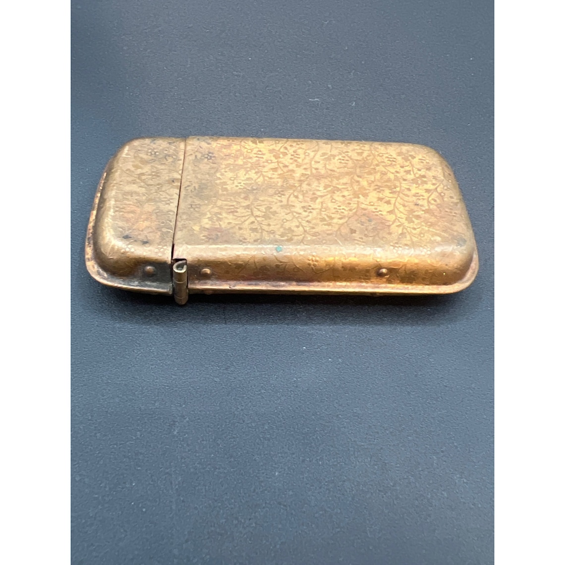 Antique Embossed Brass Match Safe With Hinged Lid - Etsy