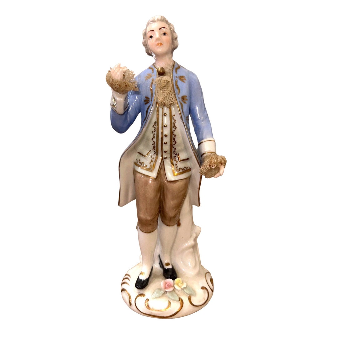 Dresden Porcelain Sandizell West Germany Colonial Gentleman Lace ...