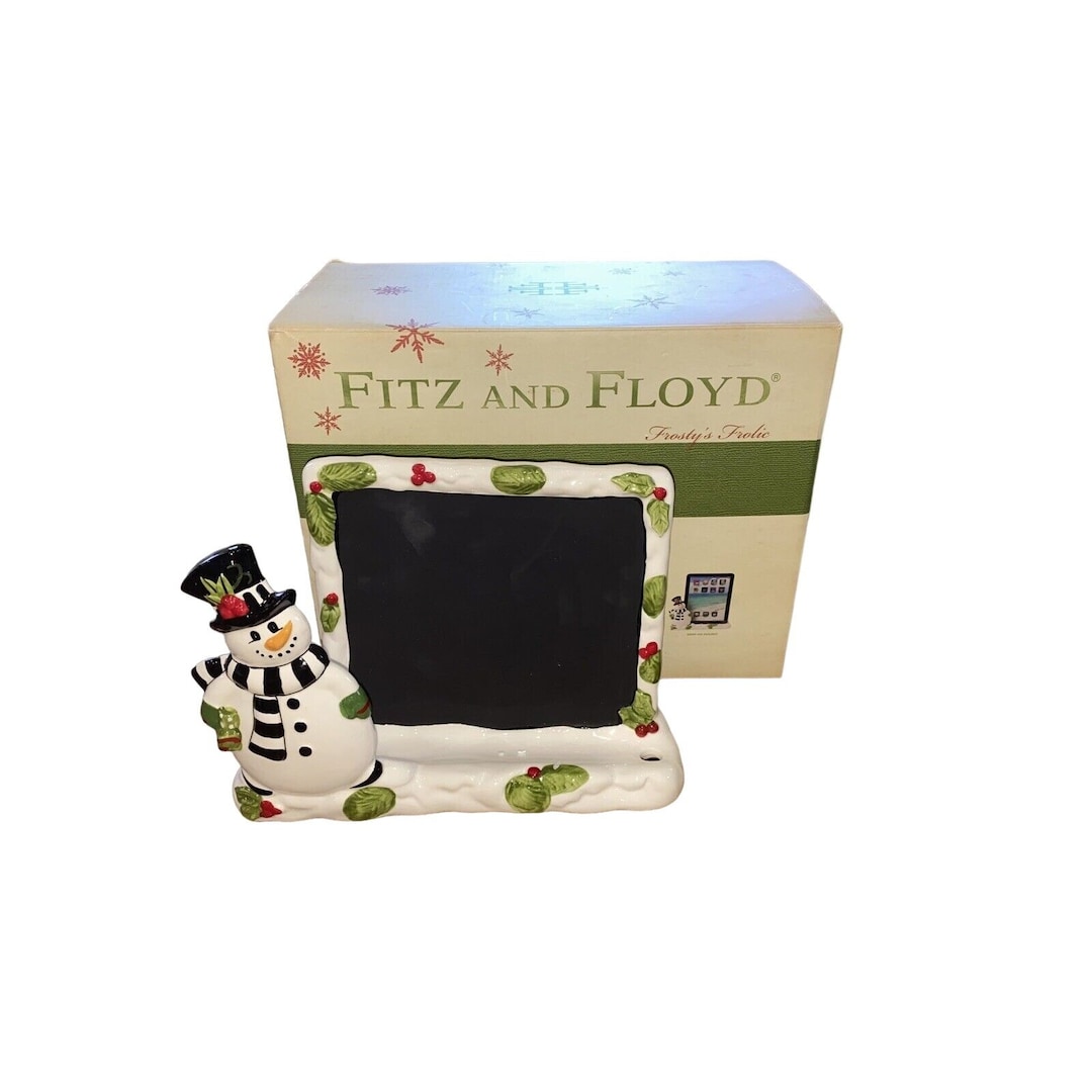Vintage Fitz & Floyd FROSTY'S Frolic Tablet Holder Blackboard Message ...