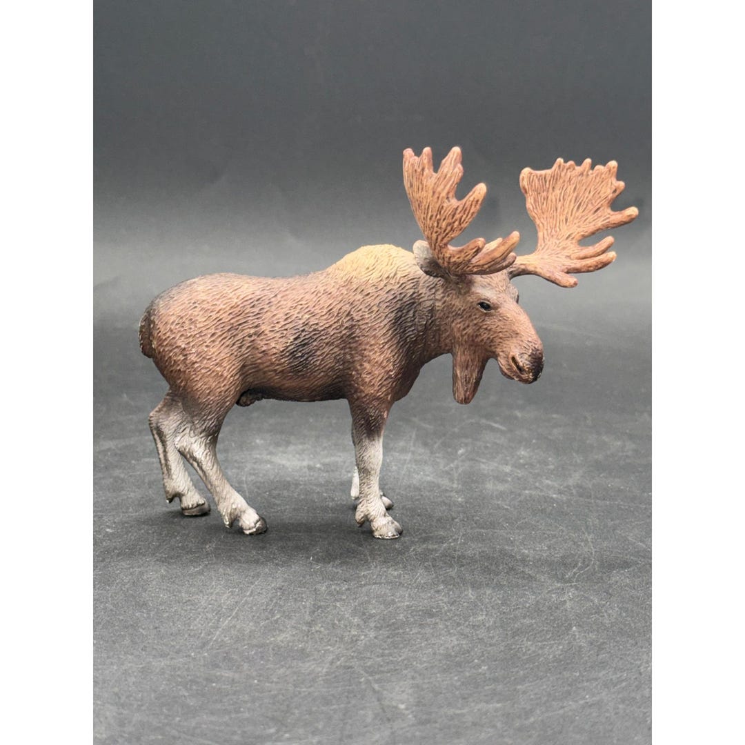Schleich Moose Figurine Brown Realistic Wildlife Animal Toy Collectible ...