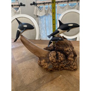 John Perry Orca Killer Whale Pod Family With Baby Two Adult Whales on ...