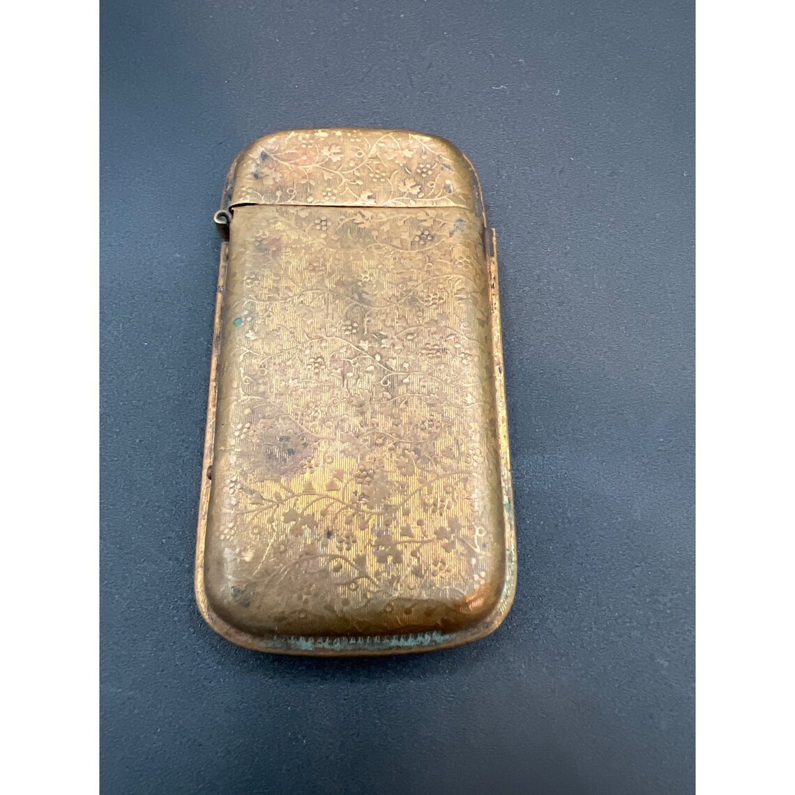 Antique Embossed Brass Match Safe With Hinged Lid - Etsy