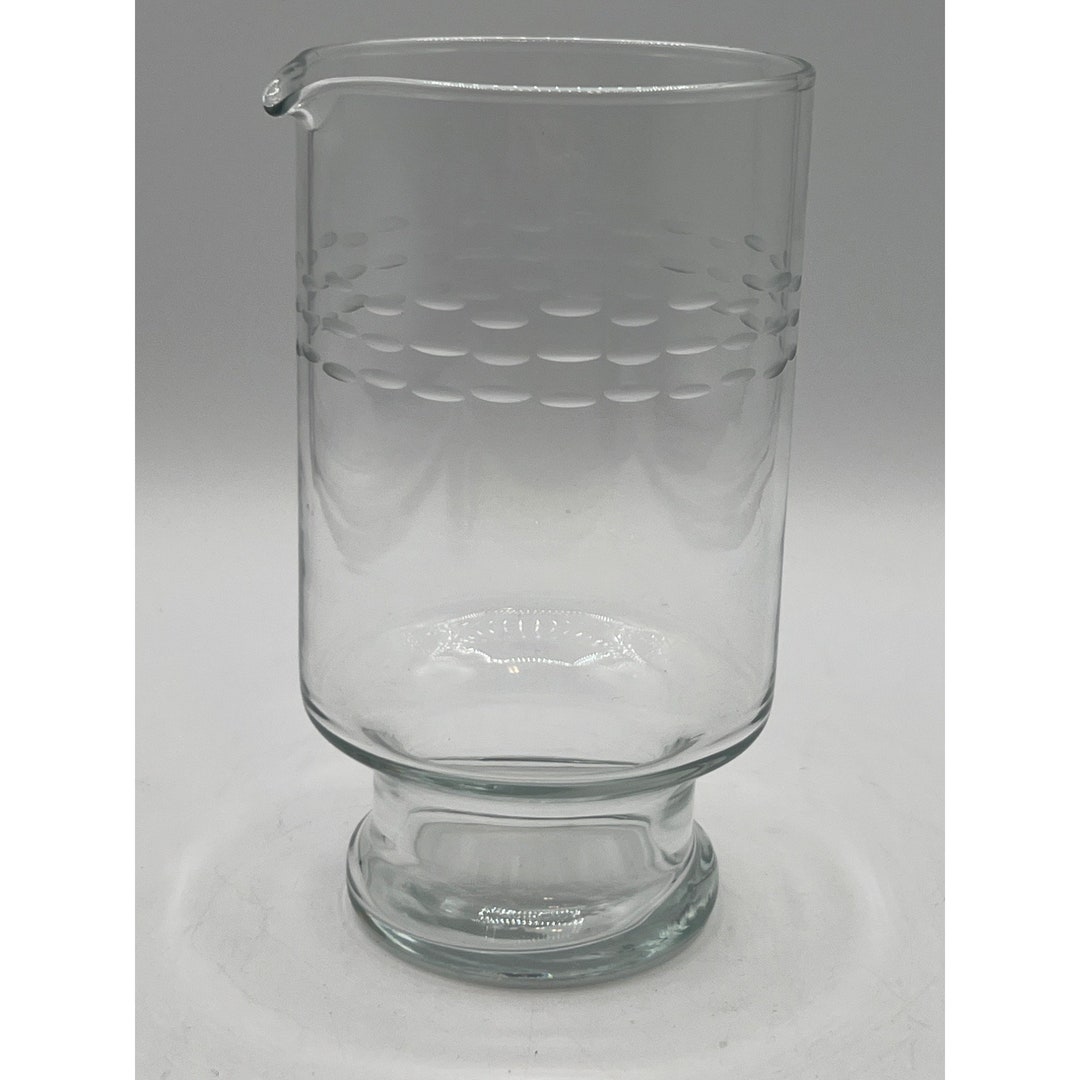 Mad Men Style 50s Vintage Princess House Etched Crystal Martini Pitcher ...