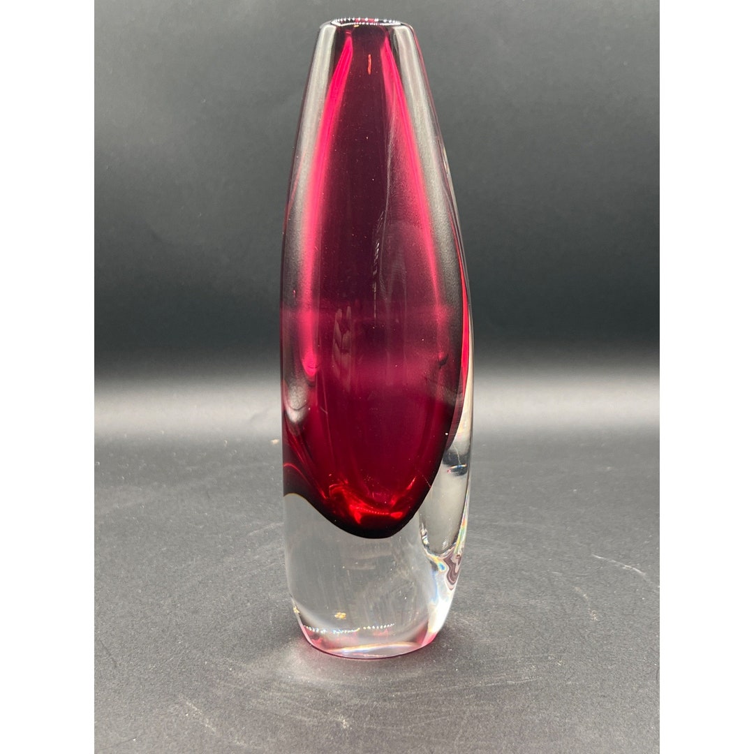 Ernest Gordon Åfors Amethyst Glass Vase Scandinavian Sweden Mid Century ...