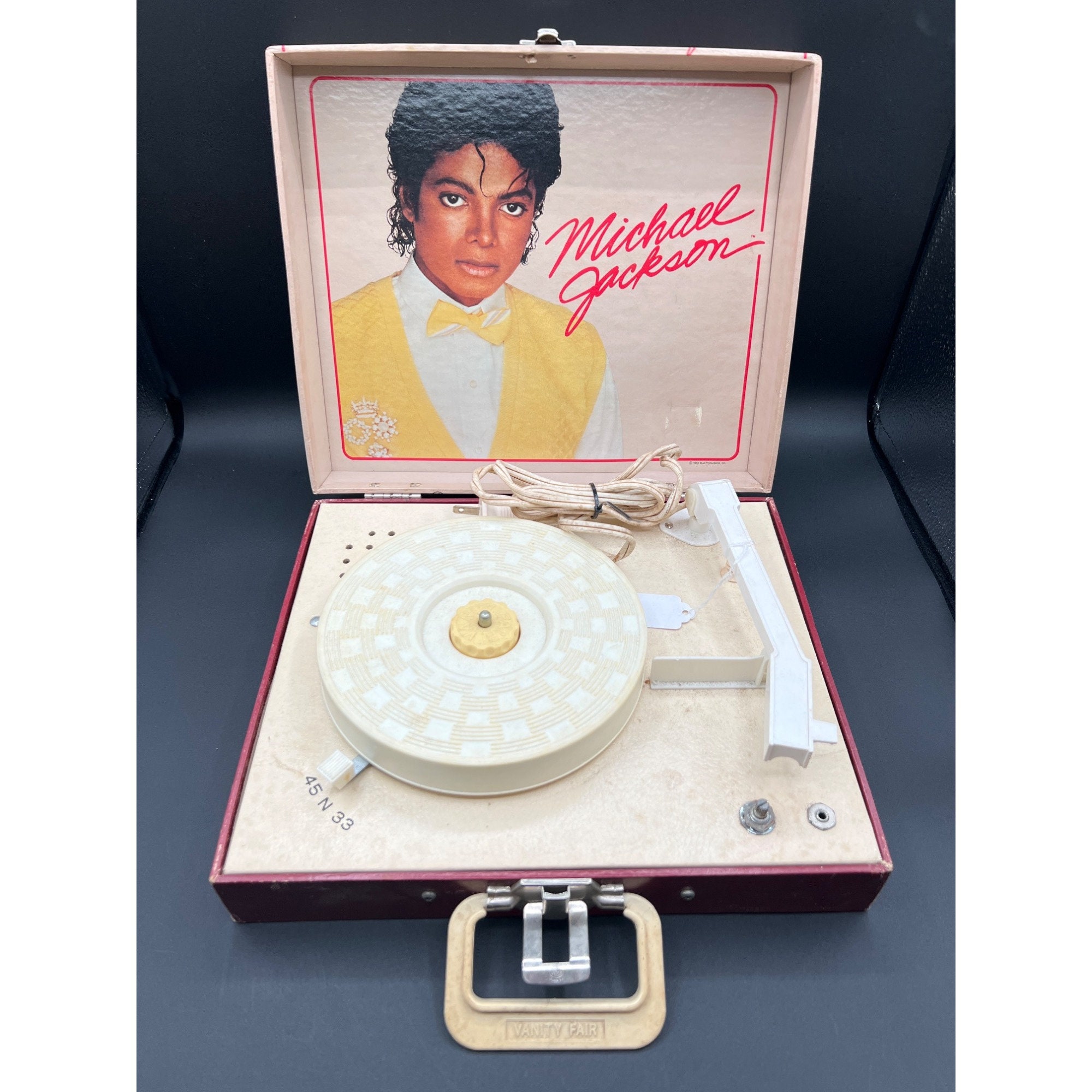 RARE Vintage Michael Jackson, Vanity Fair Record Player - Etsy