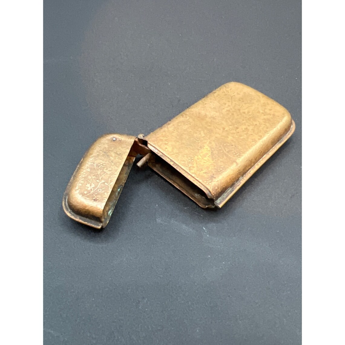 Antique Embossed Brass Match Safe With Hinged Lid - Etsy