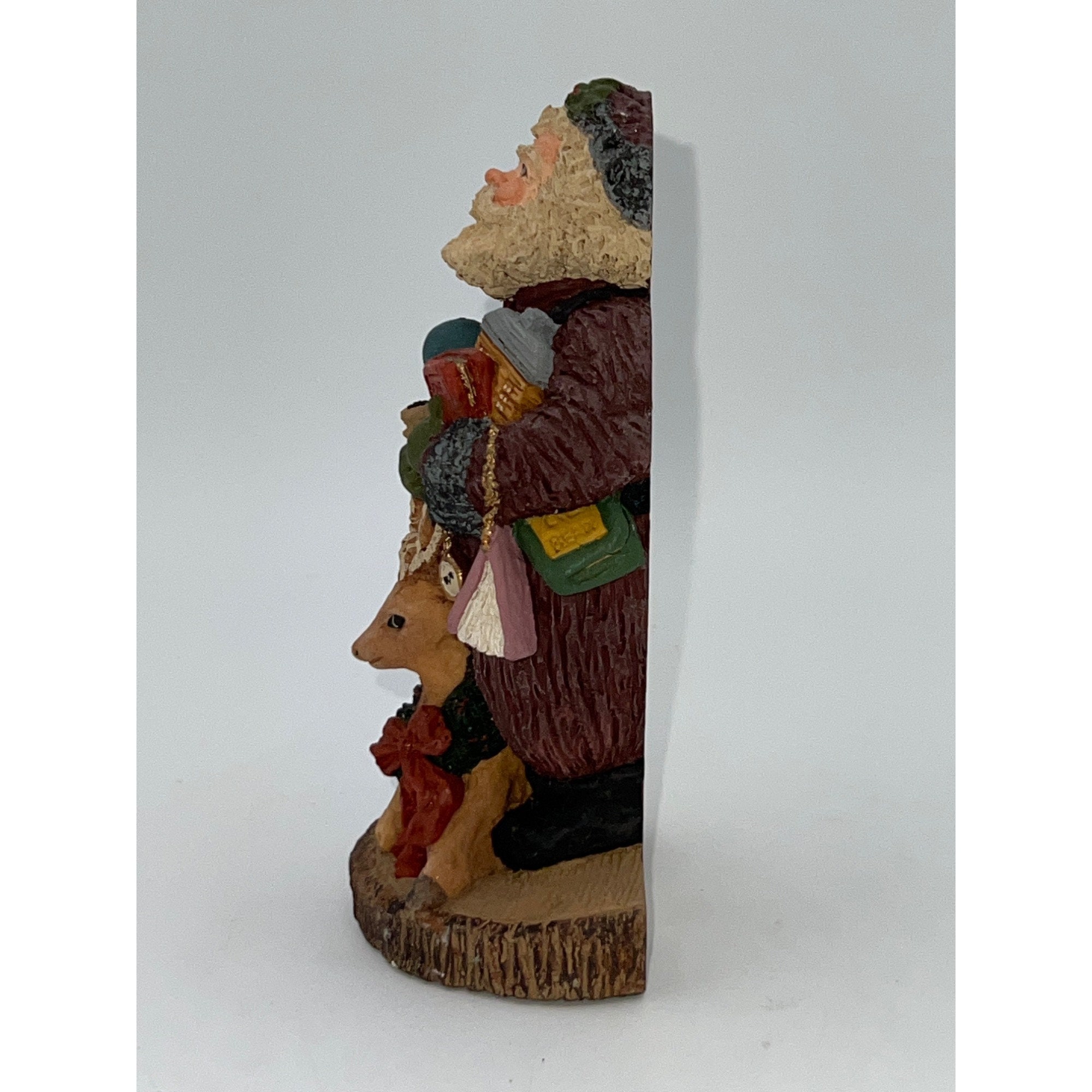 RARE June Mckenna VTG Santa Claus Father Reindeer Pipe 1990 Signed 92 6 ...