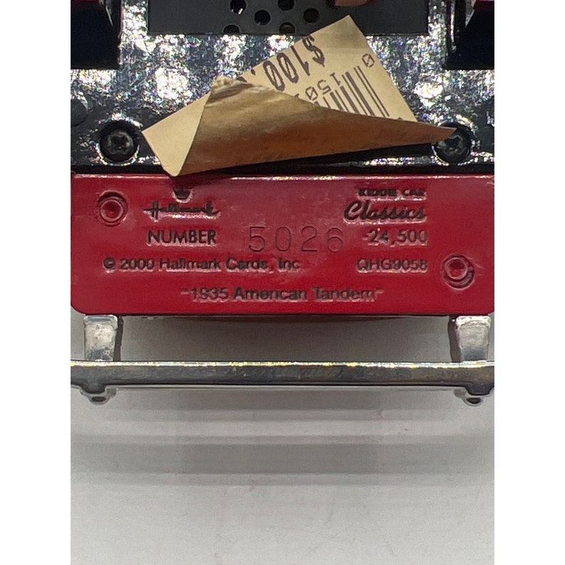 Hallmark Classic 1935 American Tandem Roadster Numbered #5026 Peddle ...