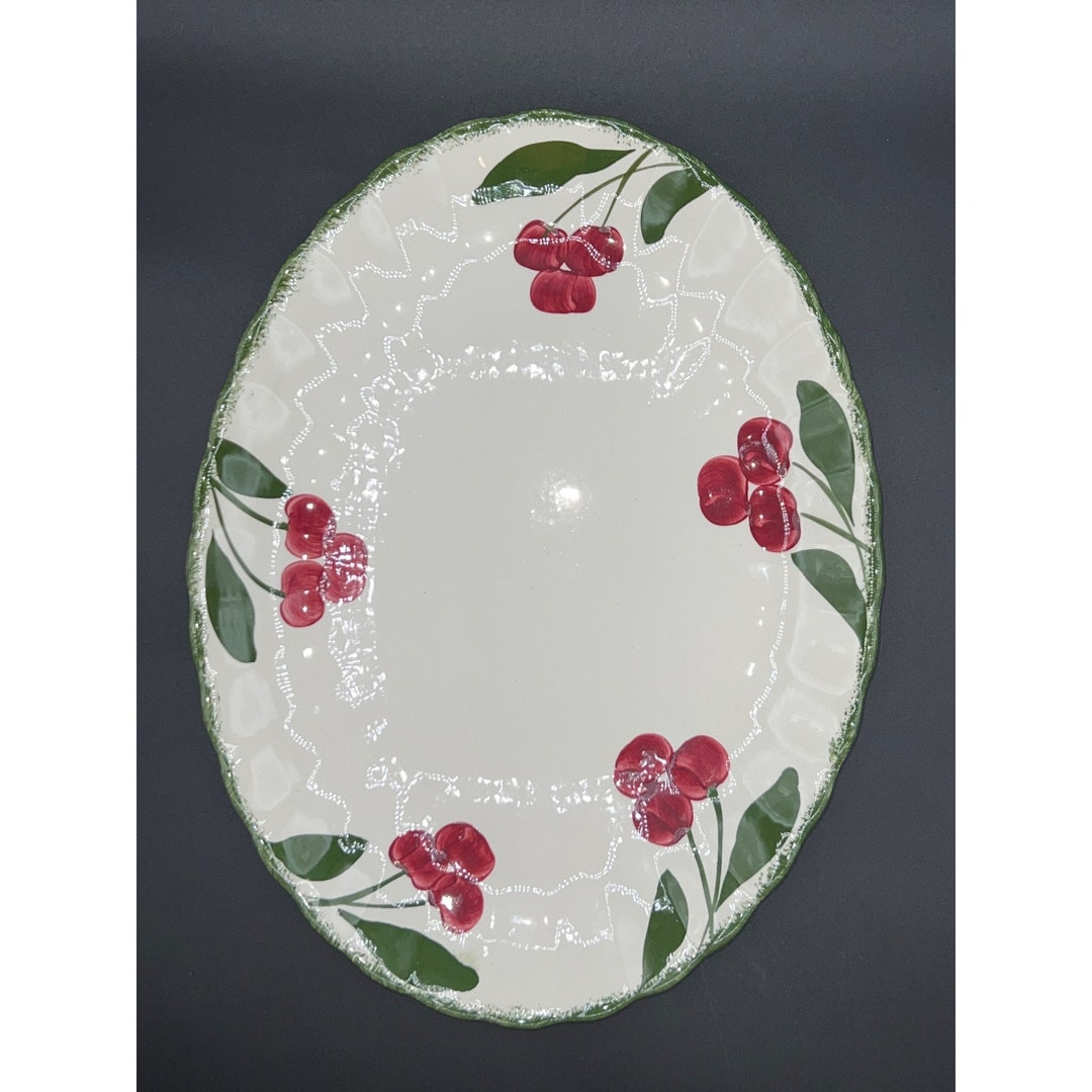 Vintage Blue Ridge Pottery Cherry Coke Design Serving Platter - Etsy