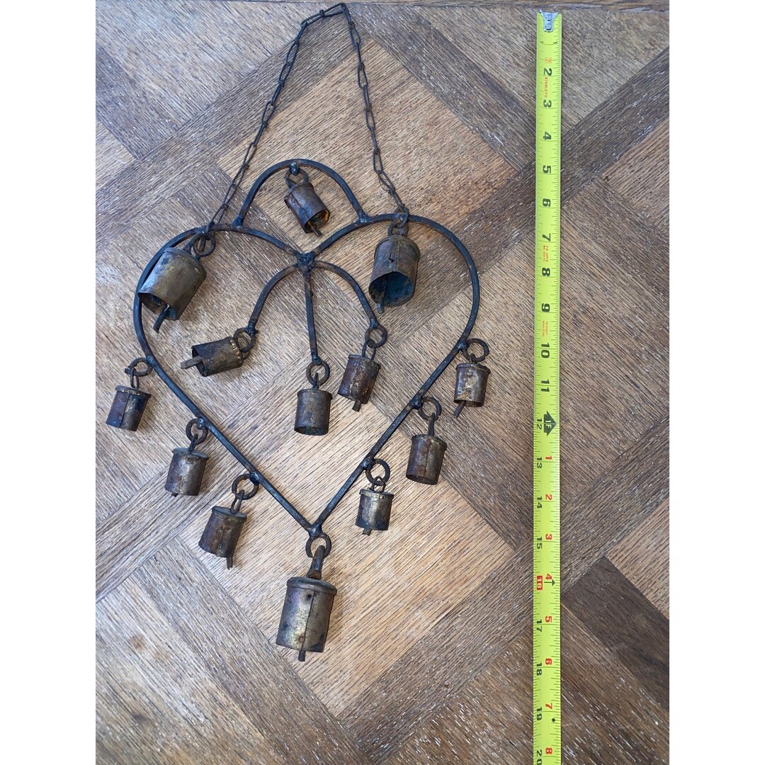 Large Primitive Cowbell Heart Goat Bell Wind Chime - Etsy