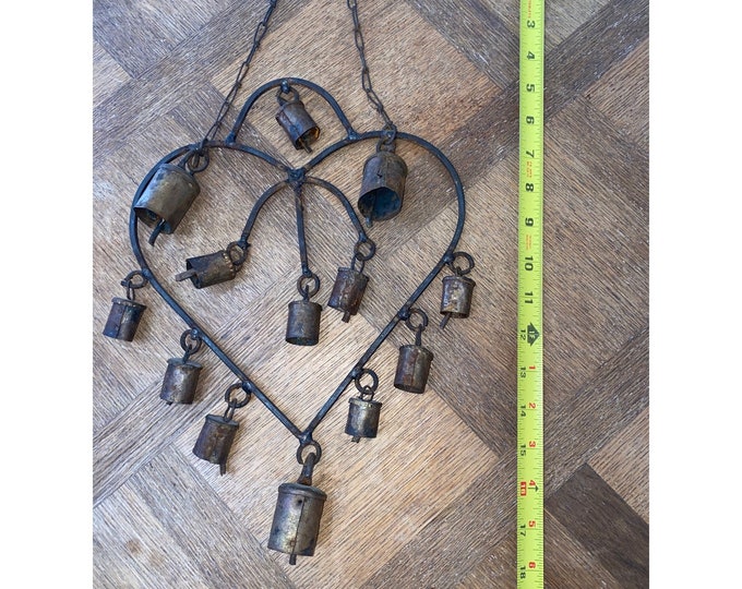 Large Primitive Cowbell Heart Goat Bell Wind Chime - Etsy
