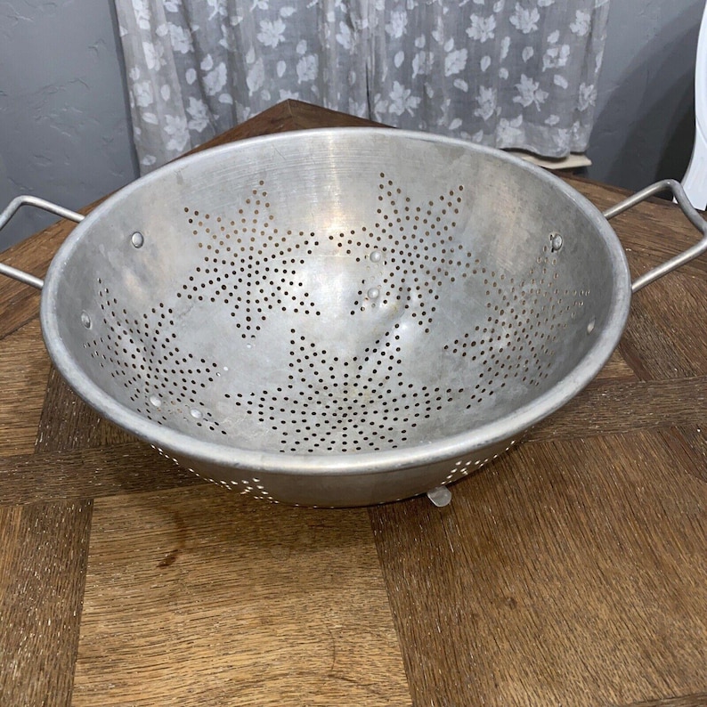 Vintage 7 Star Aluminum Metal Strainer Colander - Etsy