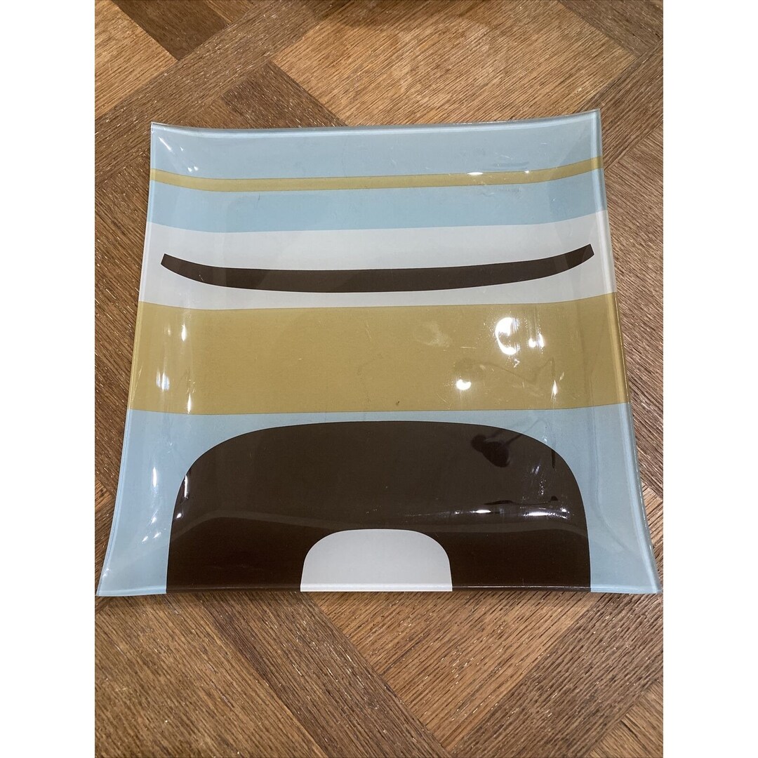 Torre & Tagus Square Platter Plates MCM Retro Look Teal Brown and Olive ...