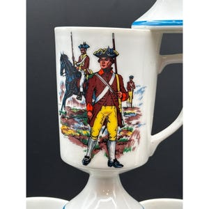 Set of 6 Fred Roberts Co. Revolutionary War Soldier Design Pedestal ...