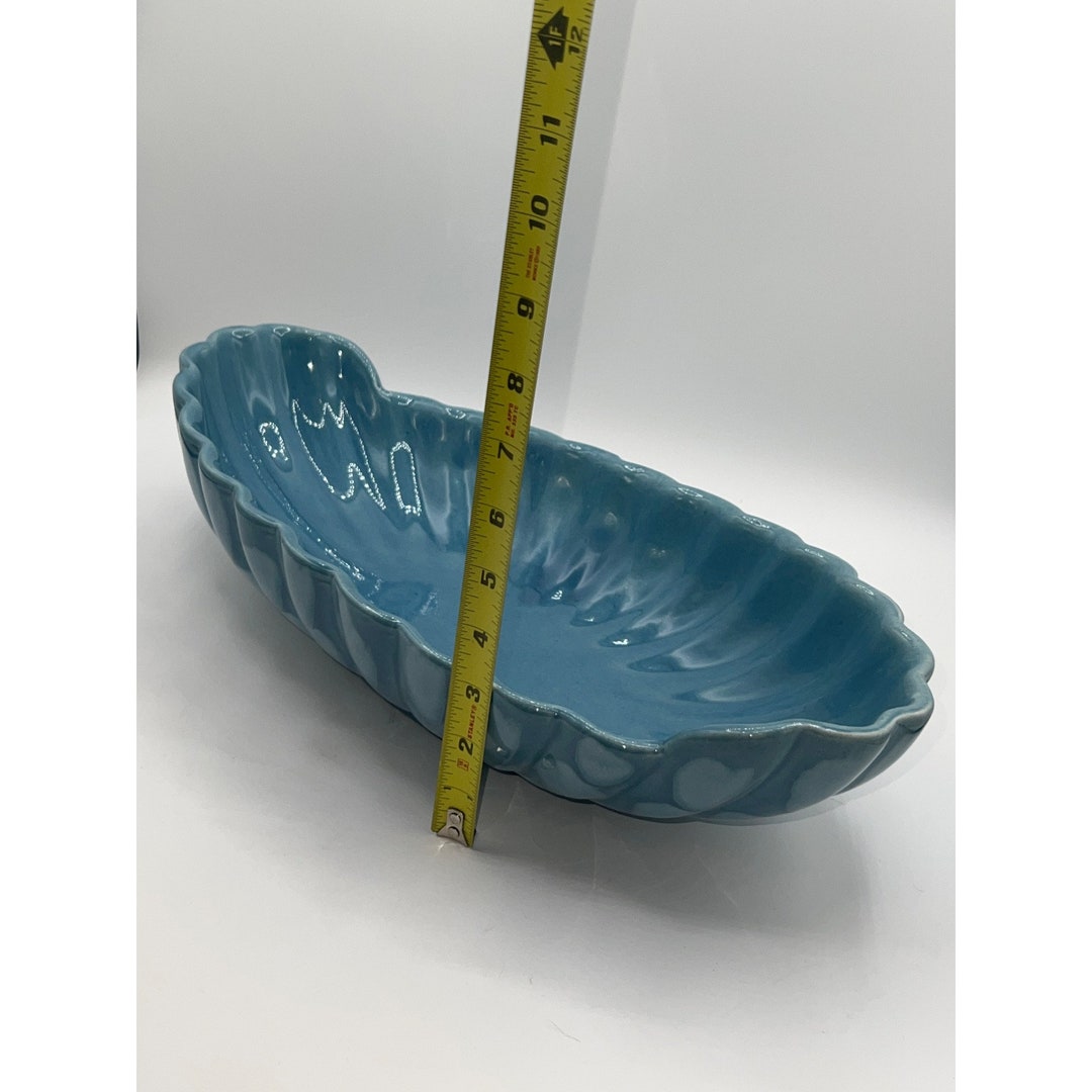 Royal Haeger by Royal Hickman Blue TV Console Bowl MCM Pottery ...