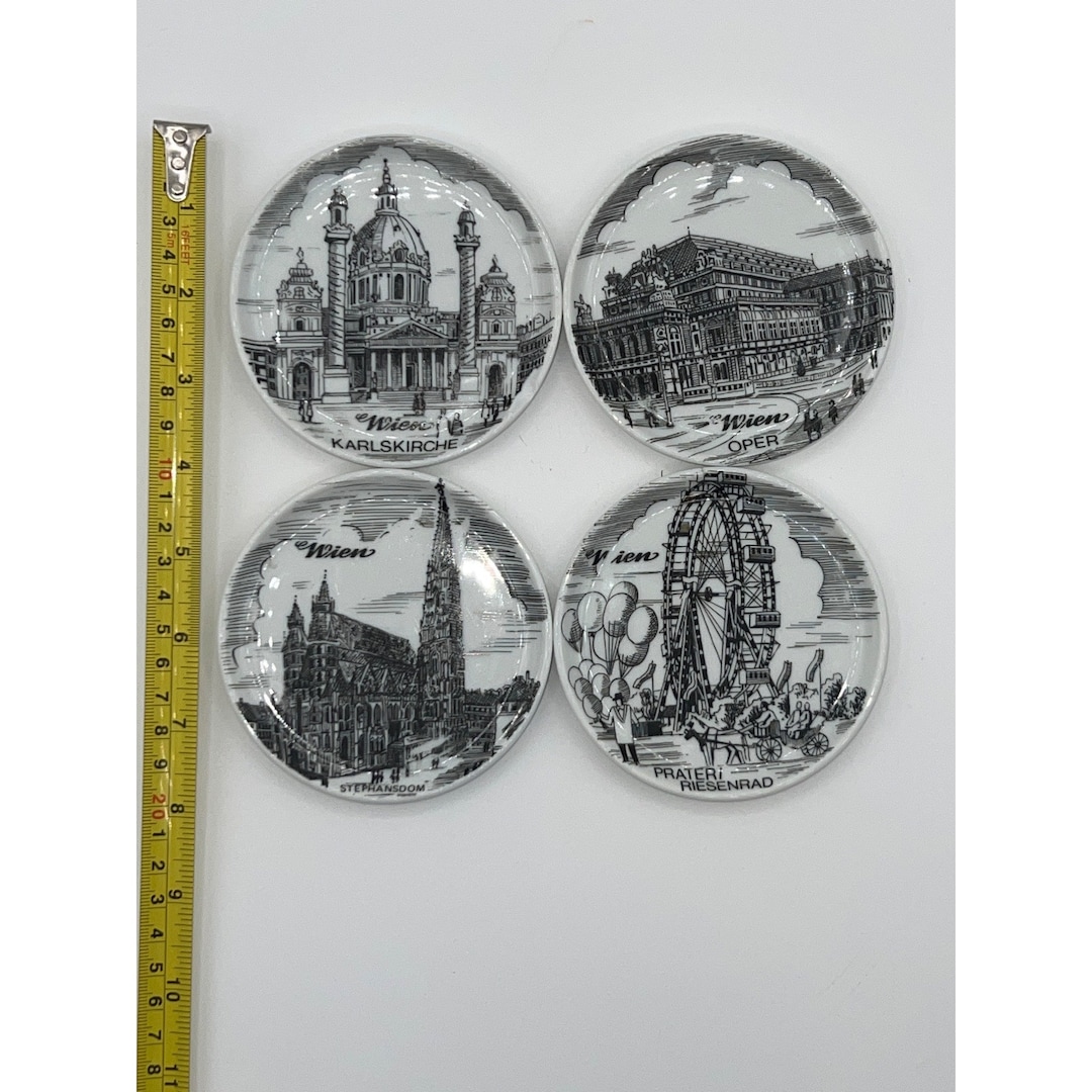 Set of Four Vintage Furstenberg China Coasters (1 Chip) See Pic - Etsy