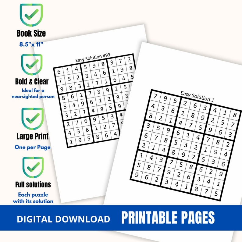 6000 Sudoku for Adults, Teens and Kids | Puzzles Digital | Printable ...