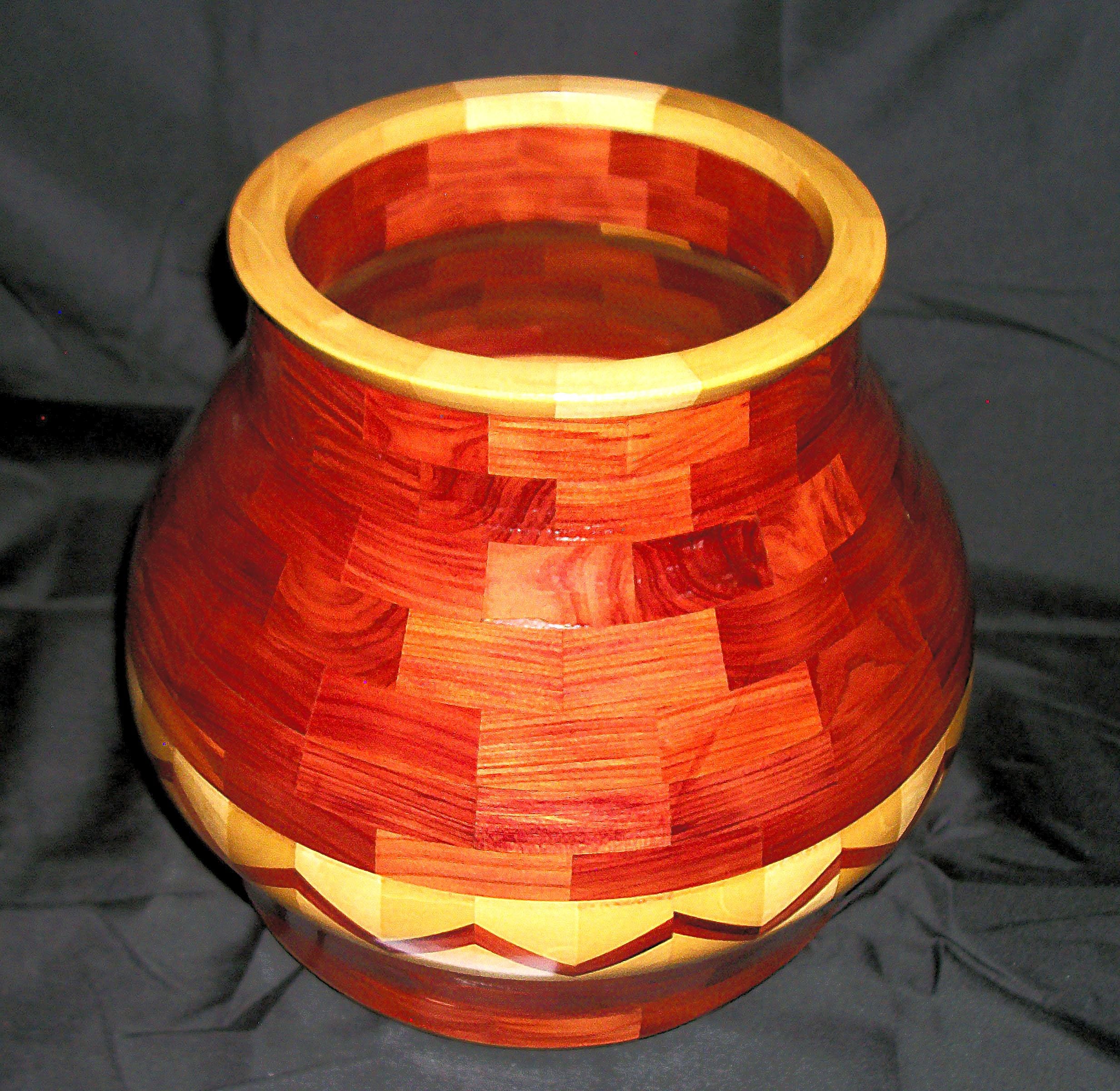 Texas Red Cedar and Yellow Poplar Segmented Wood Bowl - Etsy