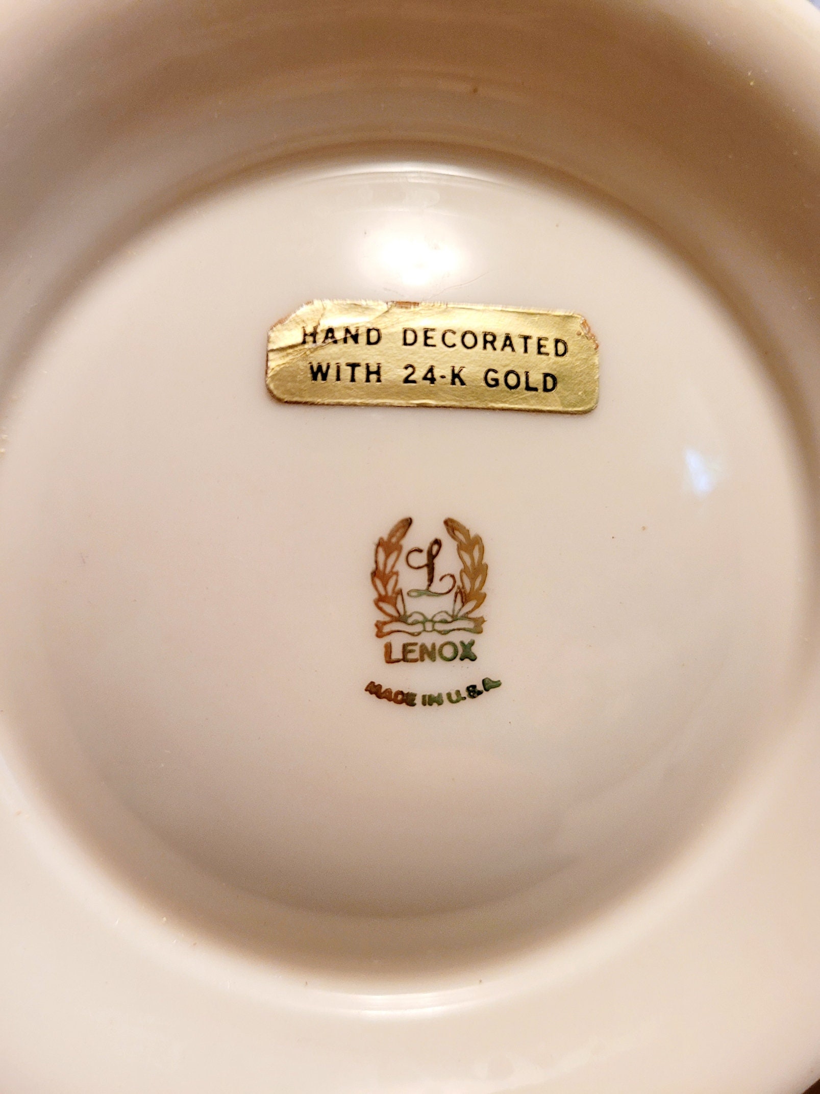 Lenox Octagon Candy Nut Dish With Lid Chatham Collection Ivory 24K Gold ...