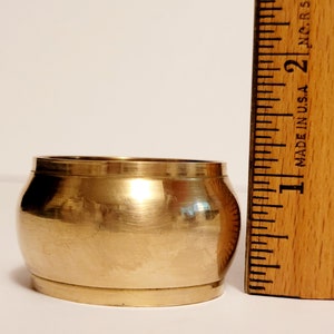 Brass Napkin Rings Round Barrel Shape Rimmed Edge Made in India Set of ...