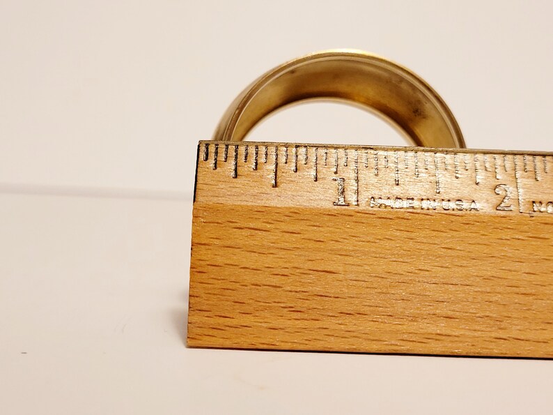 Brass Napkin Rings Round Barrel Shape Rimmed Edge Made in India Set of ...