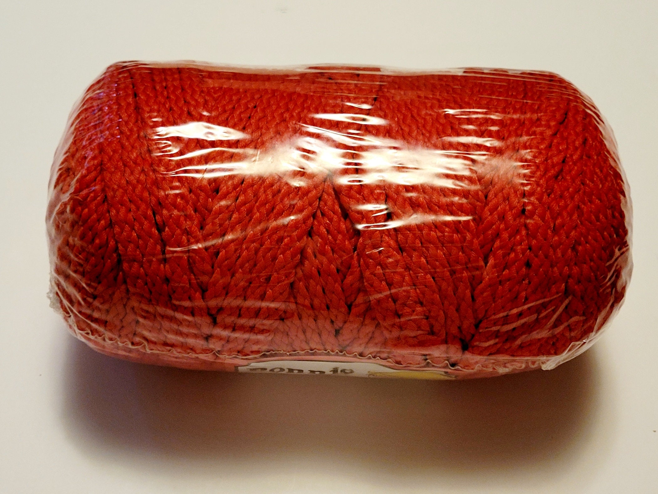 Bonnie Craft Cord Macrame Braided 6mm X 100 Yards red Pepperell Made in ...