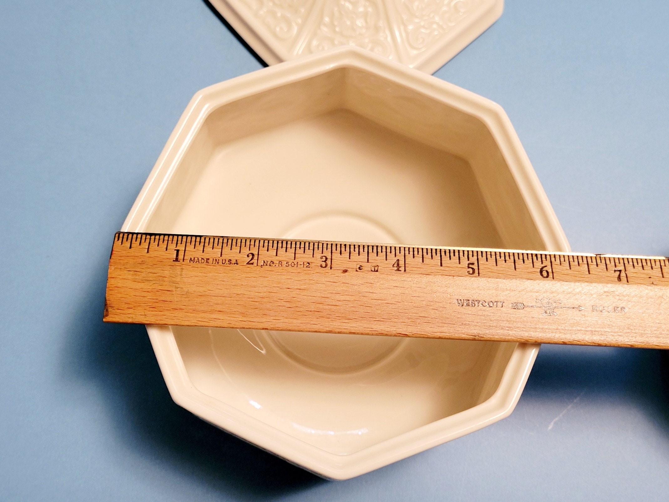 Lenox Octagon Candy Nut Dish With Lid Chatham Collection Ivory 24K Gold ...