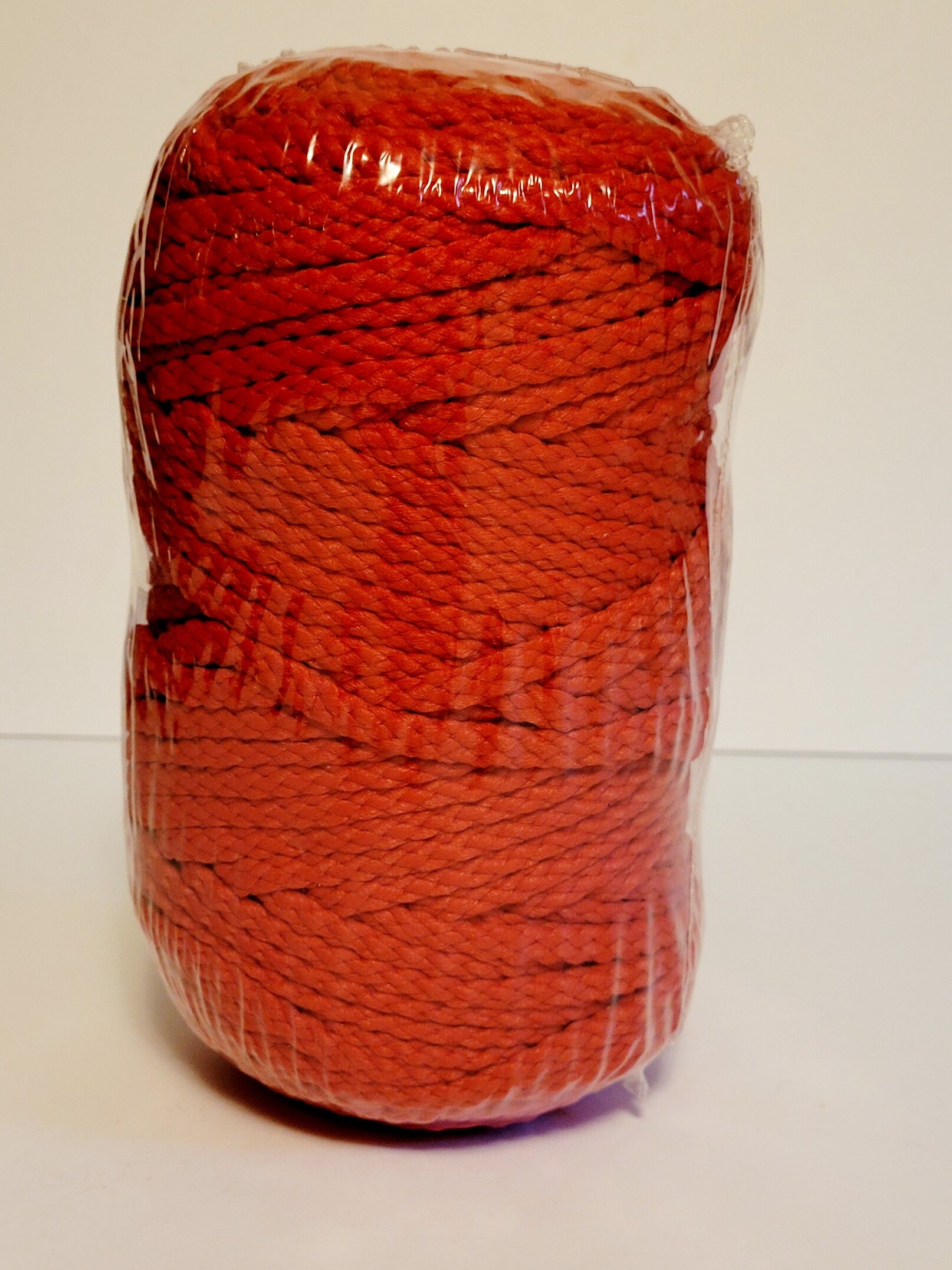 Bonnie Craft Cord Macrame Braided 6mm X 100 Yards red Pepperell Made in ...