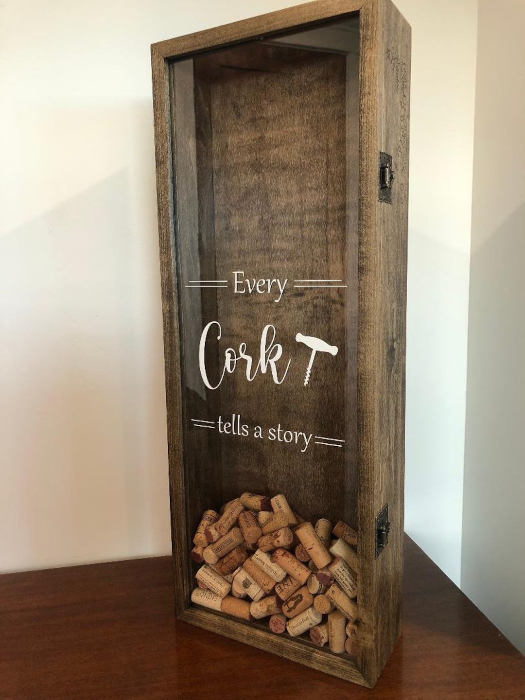 Custom Wine Cork Holder, Personalized Wine Cork Display Case, Used Wine ...