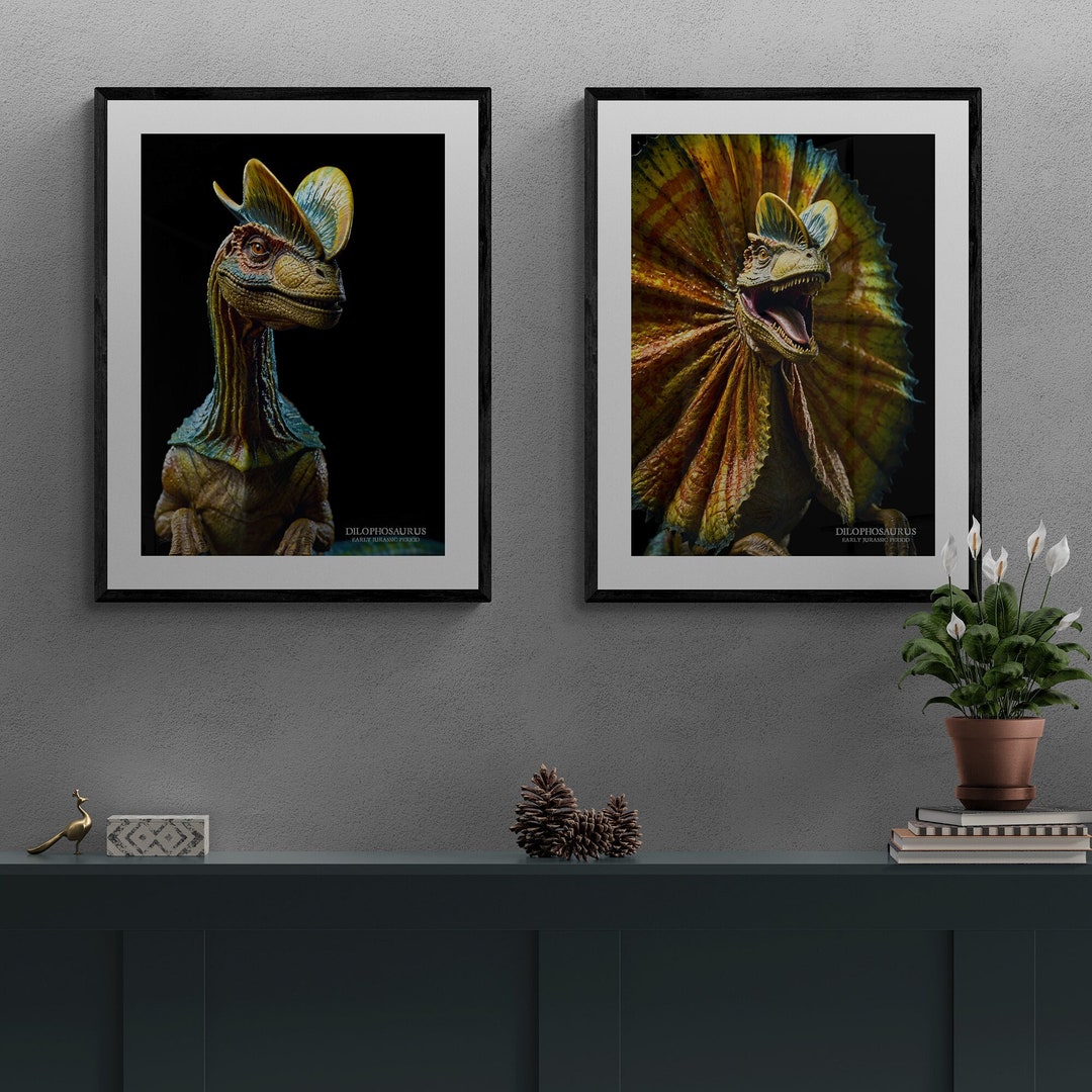 Dilophosaurus | Dinosaur Wall Art Prints | Hollywood Quality Poster ...