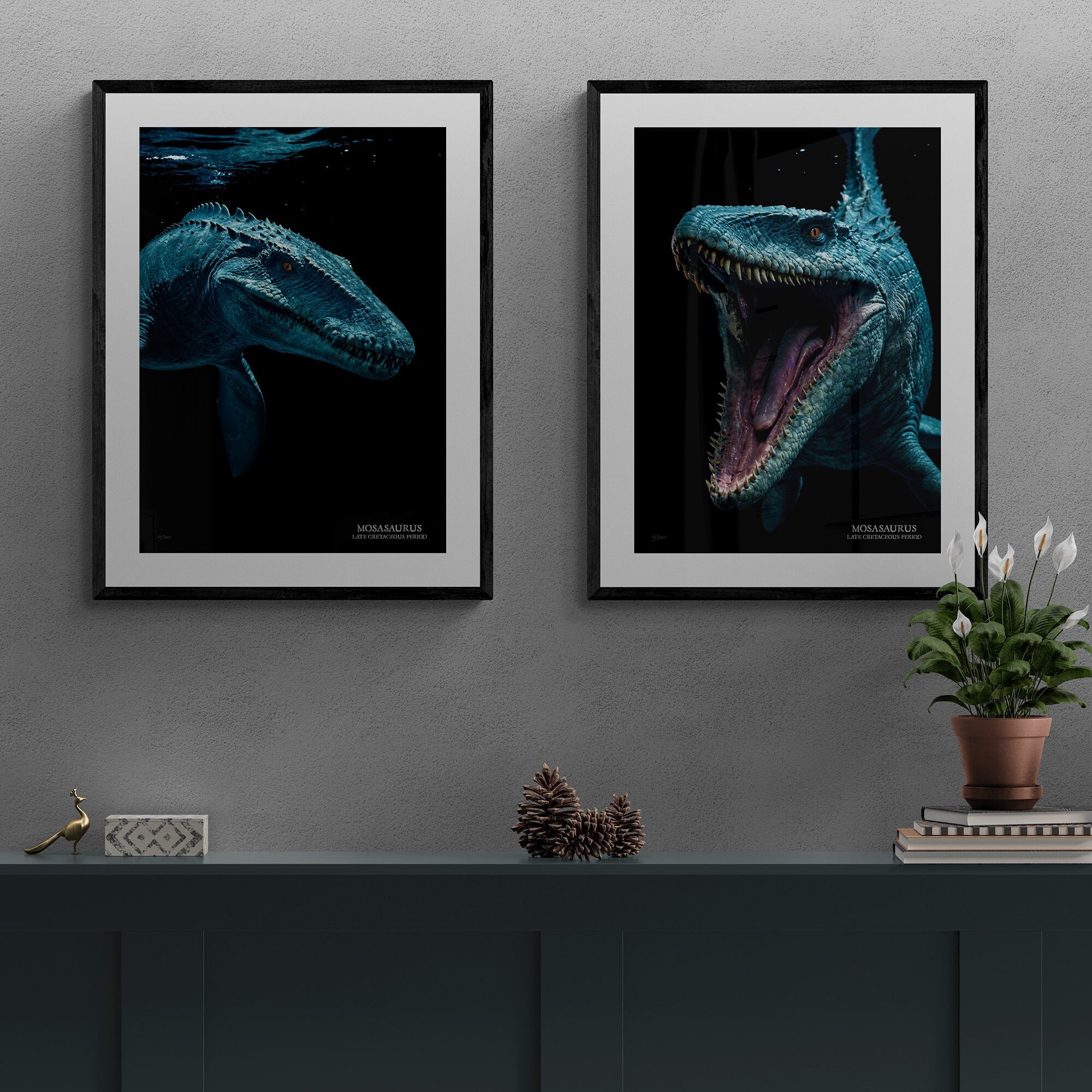 Mosasaurus | Dinosaur Wall Art Prints | Hollywood Quality Poster | Kid ...