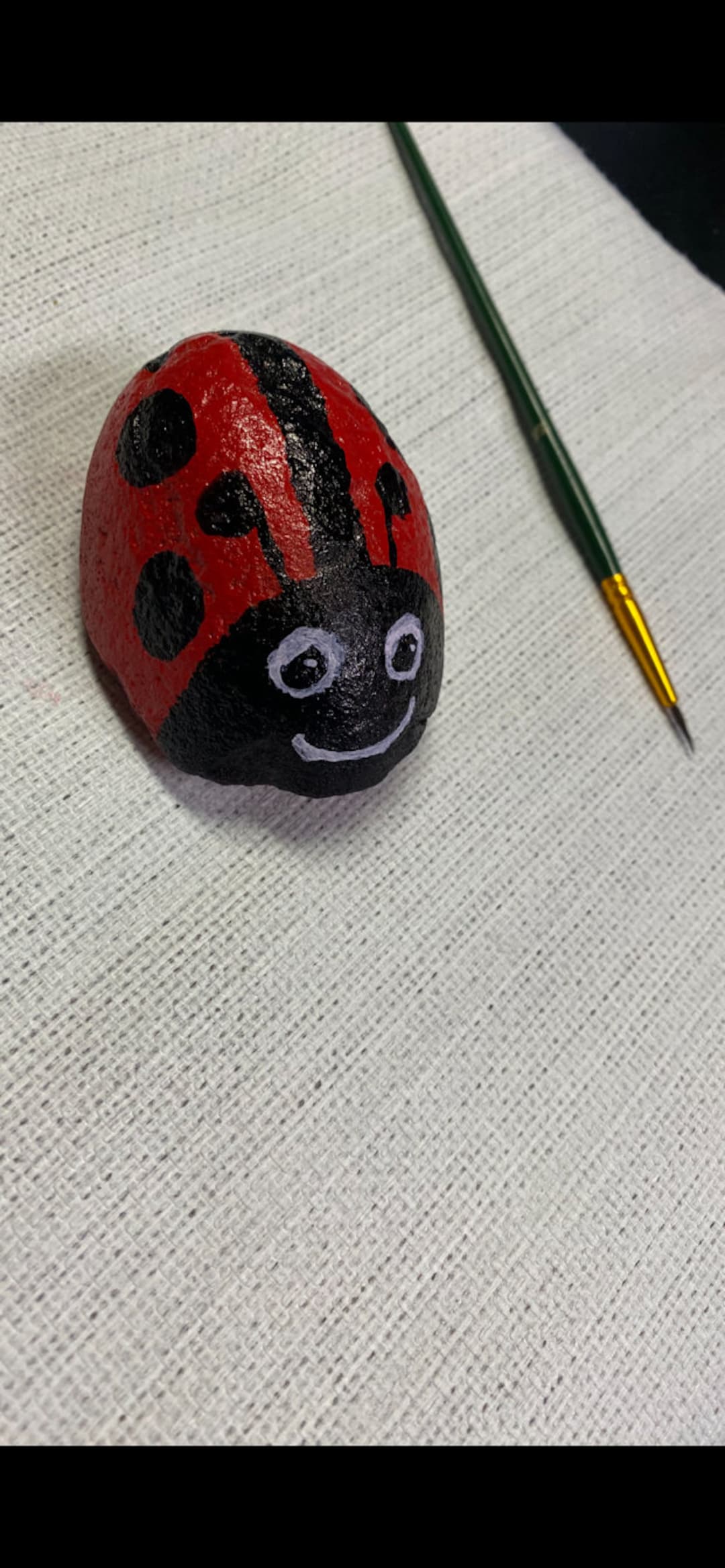 Ladybug Painted Rock - Etsy