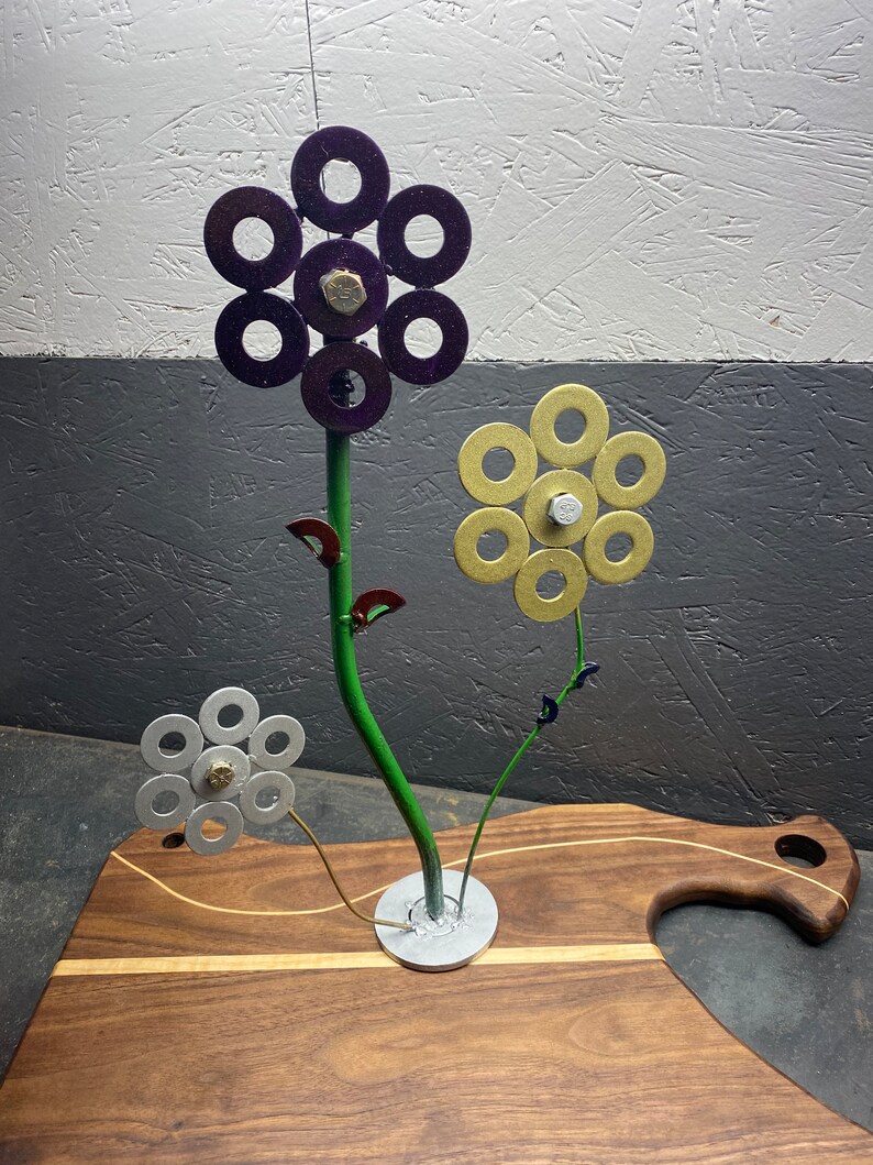 Nuts and Bolts. Weld Art. Metal Flowers. Choose Your Colors. - Etsy