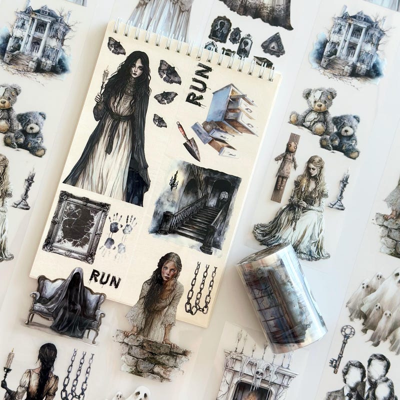 Haunted Washi Stickers - Etsy