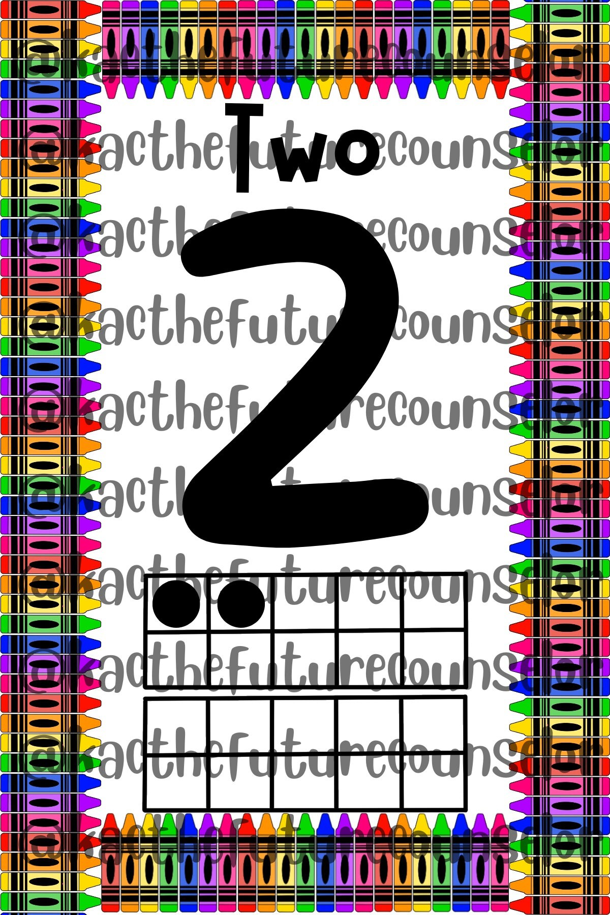 Crayon Themed Classroom Number Posters With Counters - Etsy