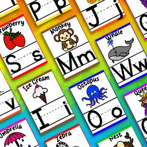 Classroom Alphabet Posters - Rainbow - Crayon - Crayola - ALL LETTERS ...