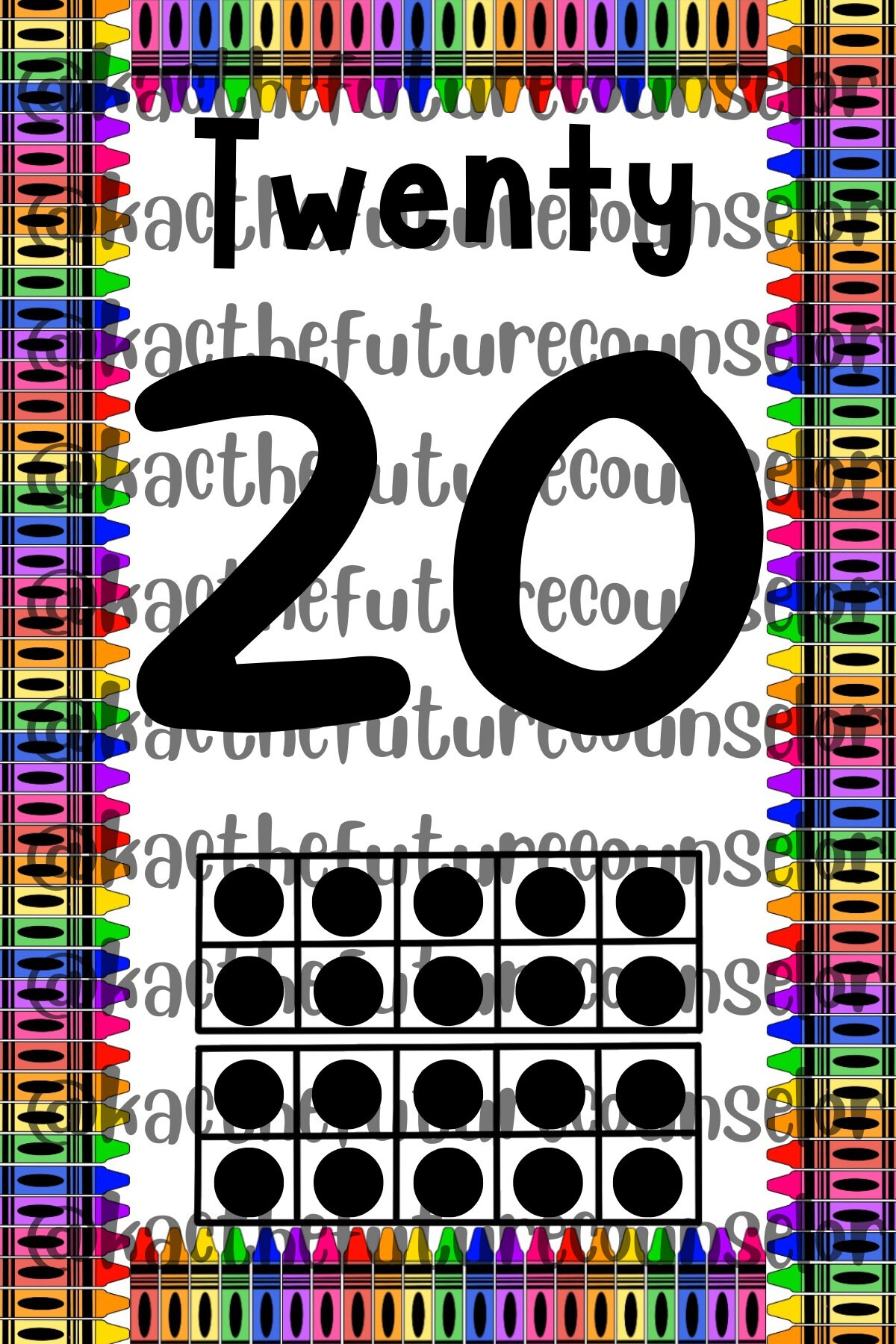 Crayon Themed Classroom Number Posters With Counters - Etsy
