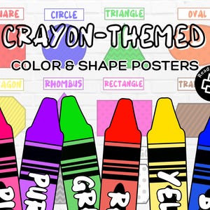 Color and Shape Posters - Crayon-themed Classroom Posters - Crayon ...