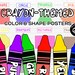 Color and Shape Posters - Crayon-themed Classroom Posters - Crayon ...