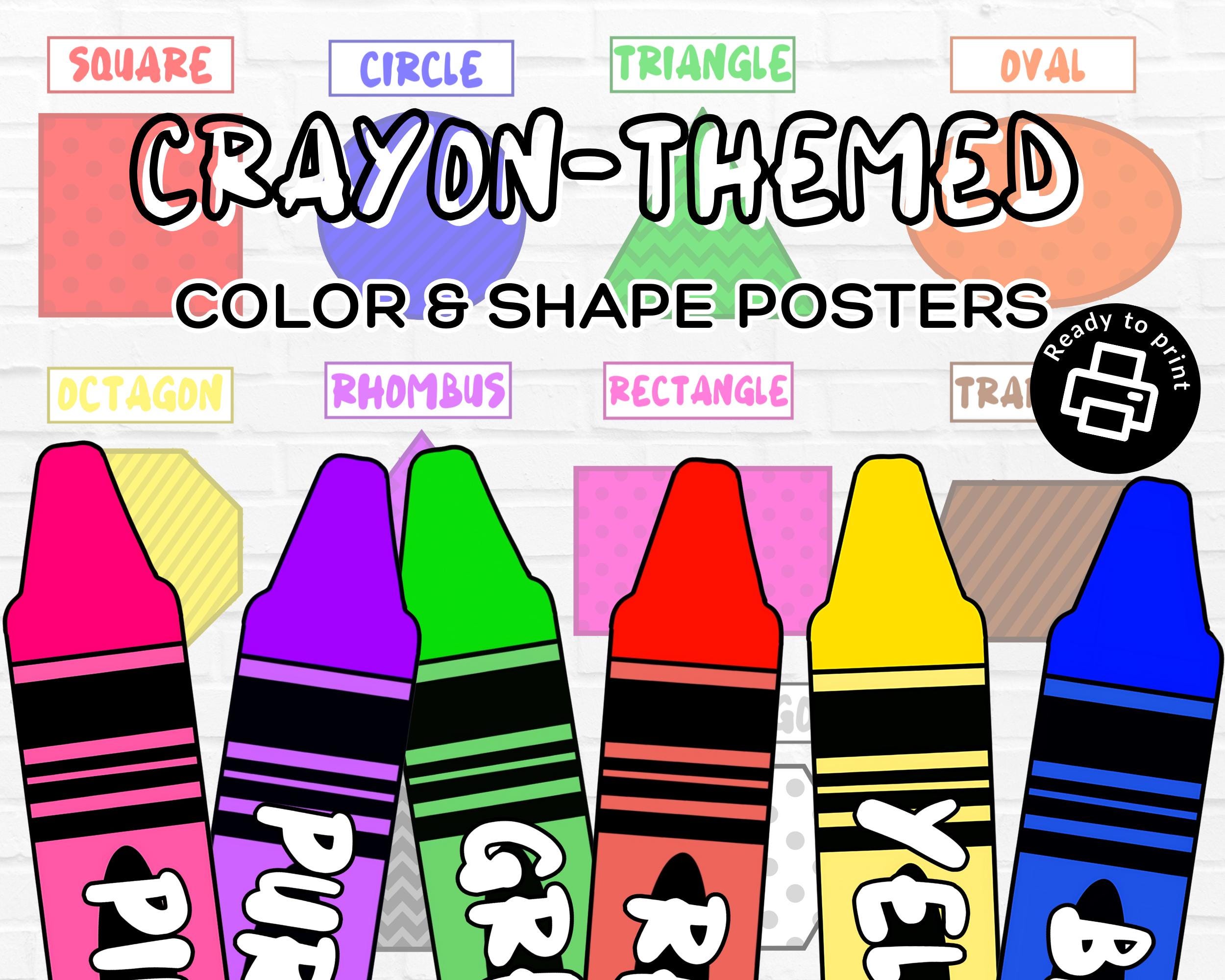 Color and Shape Posters - Crayon-themed Classroom Posters - Crayon ...