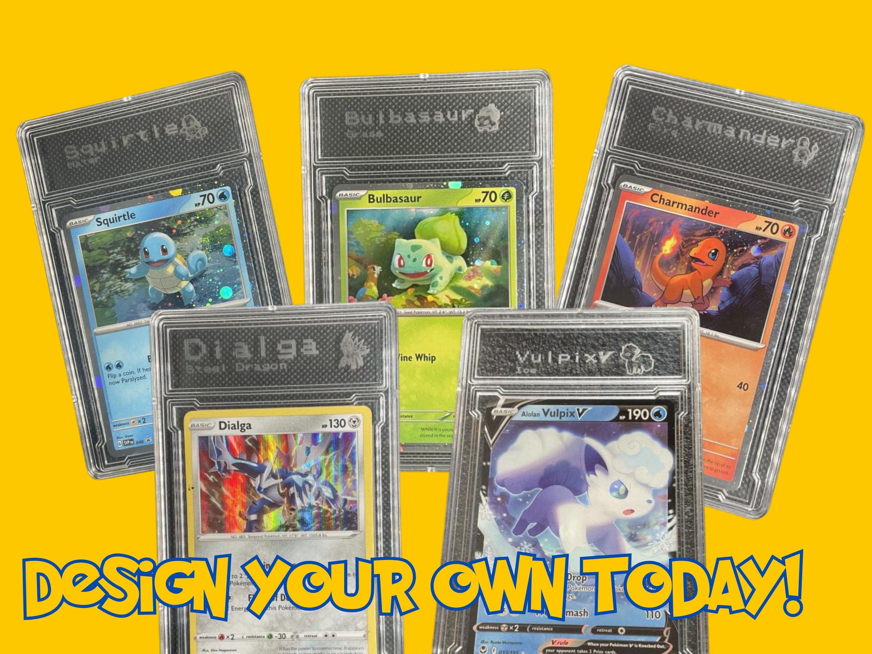 Custom Engraved Pokemon Card Slabs Trading Card Storage Custom Engraved ...