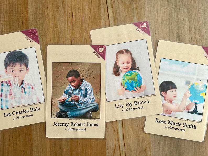 Personalized Student Timeline Card - Etsy