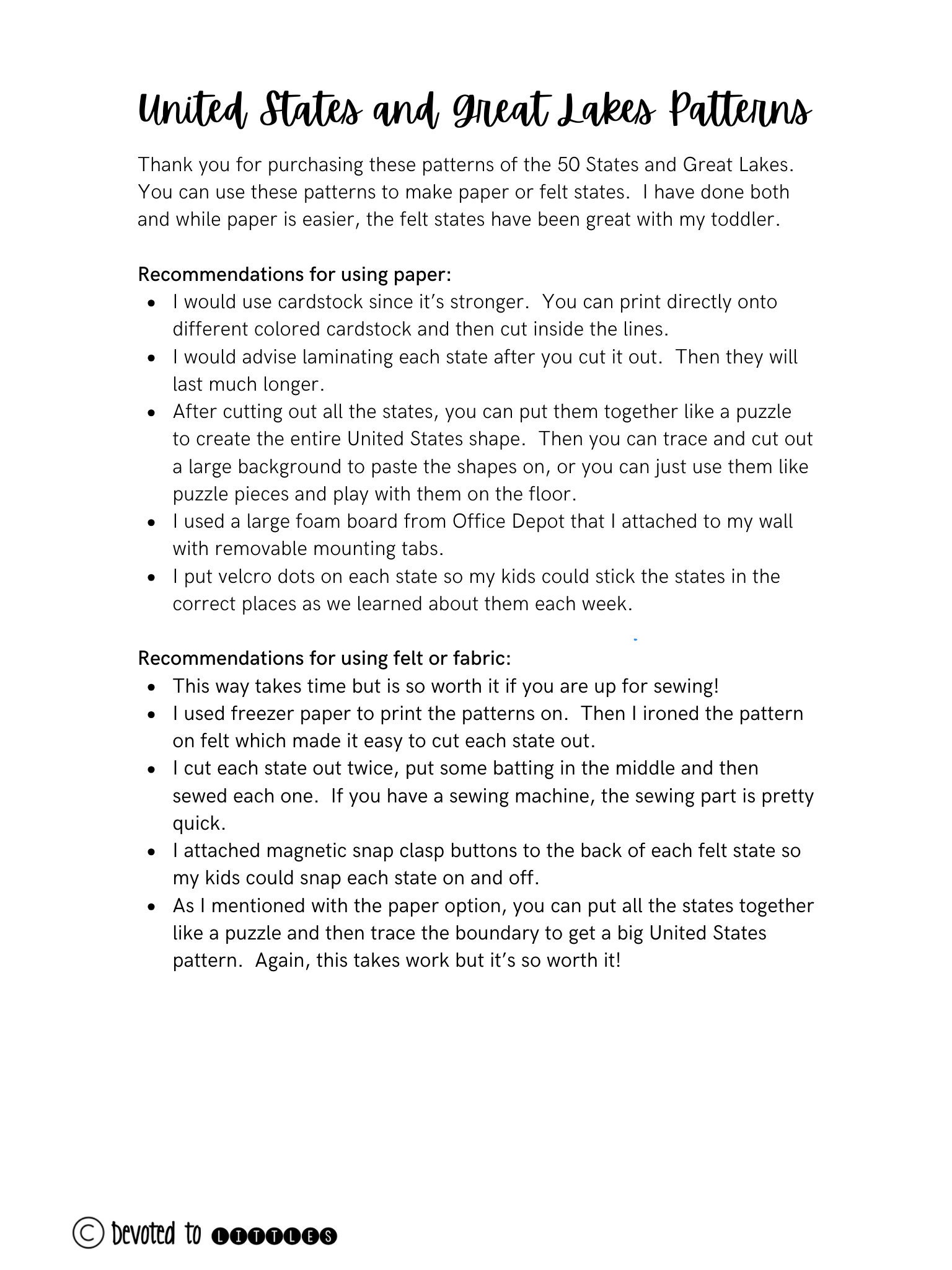 The 50 United States and Great Lakes PATTERNS; Classical Conversations ...