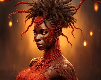 Oya Orisha Digital Art - Etsy