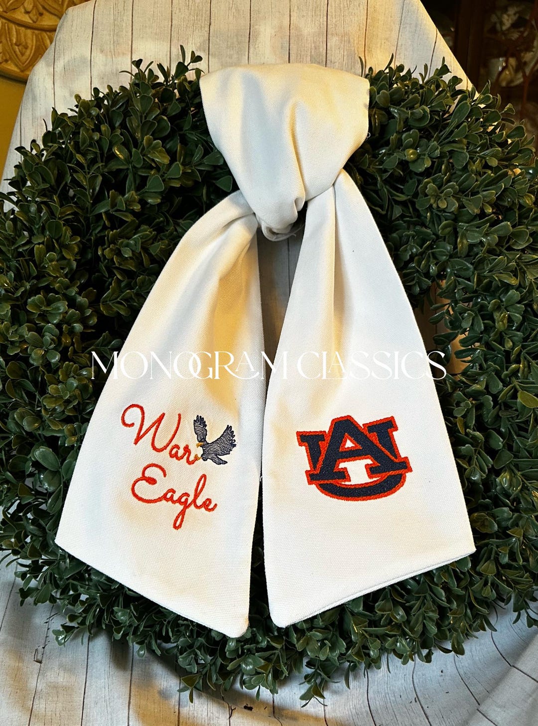 Auburn Wreath Sash, Graduation, War Eagle, A-day Game, Housewarming ...